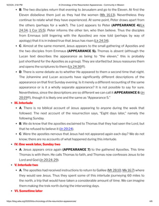 A Chronology of the Resurrection Appearances | PDF
