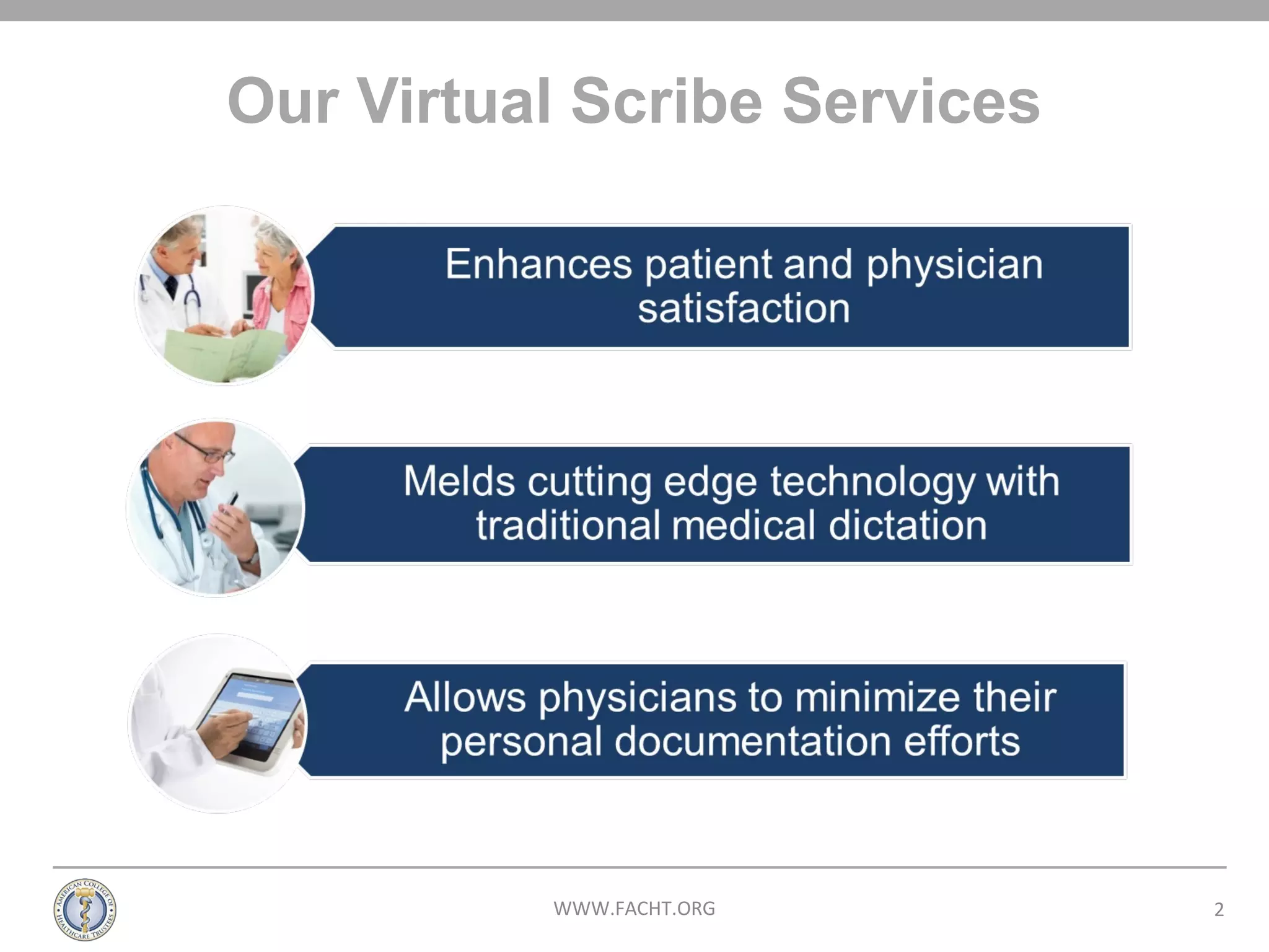 Acht virtual scribe services presentation | PPT