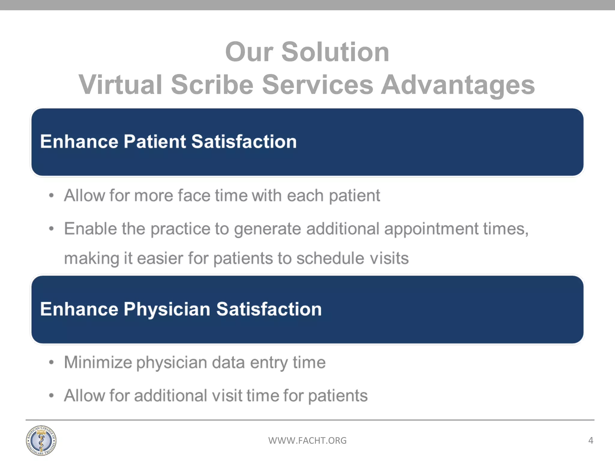 Acht virtual scribe services presentation | PPT