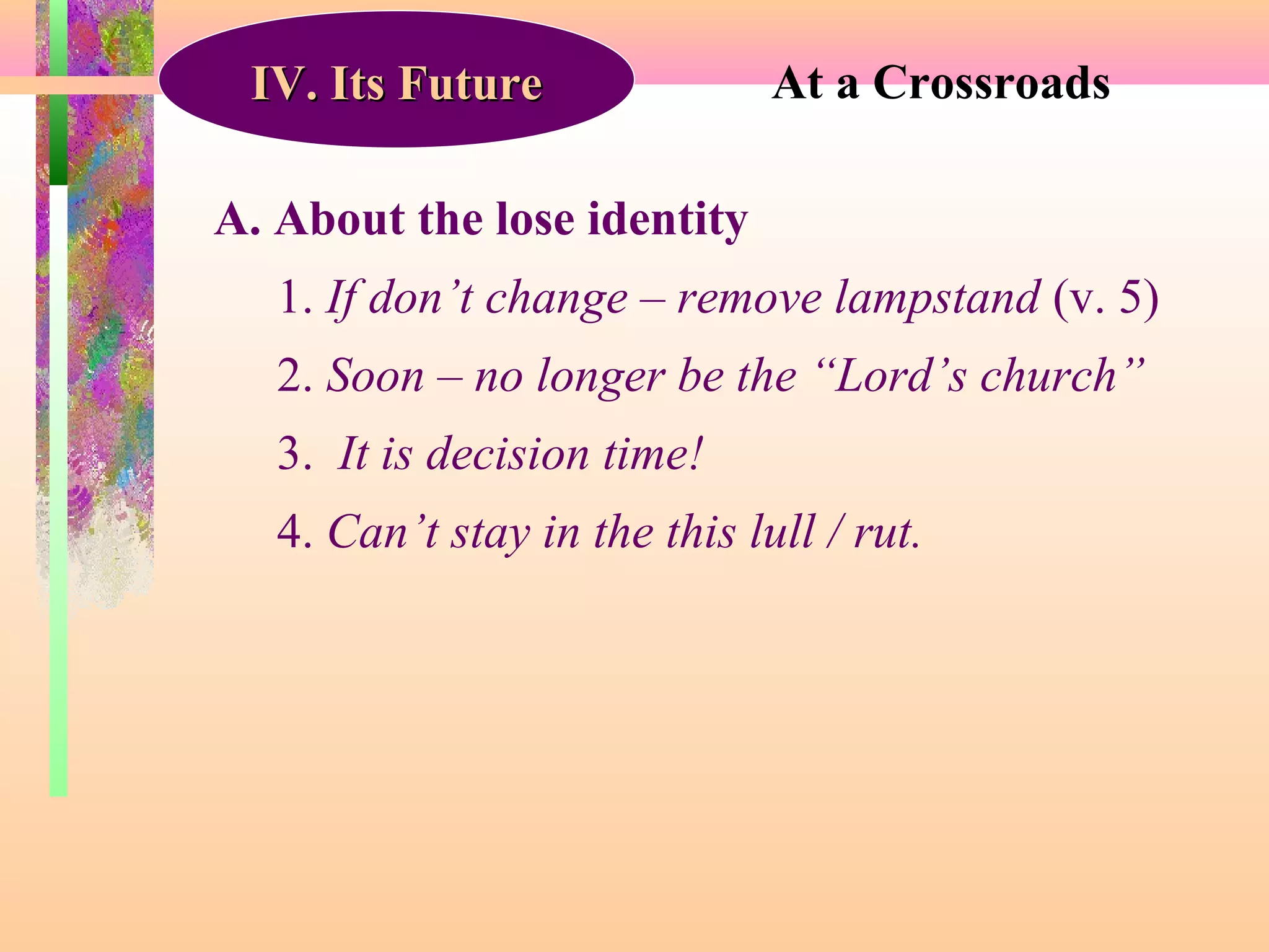 SDA Sermons: A church left first love | PPT