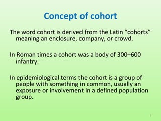 What does cohort mean store