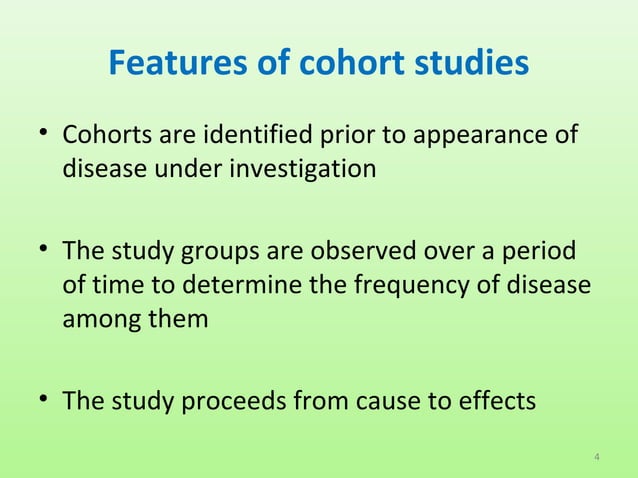 Cohort Study | PPT | Diseases and Conditions | Medical Health