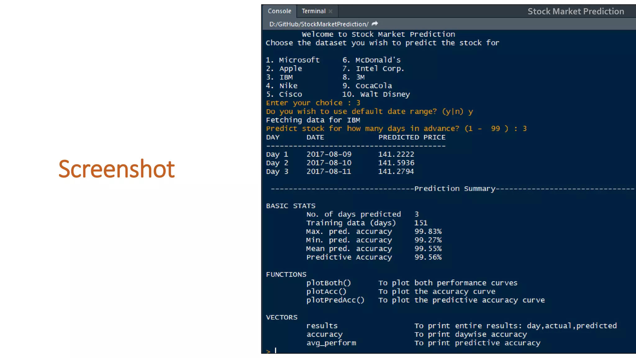 Stock Market Prediction using Machine Learning | PPTX