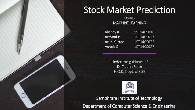 Stock Market Prediction using Machine Learning | PPTX
