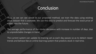 Stock Market Prediction using Machine Learning | PPTX