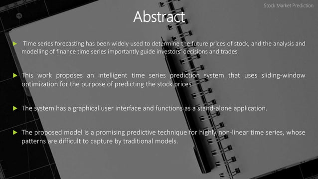 Stock Market Prediction using Machine Learning | PPTX