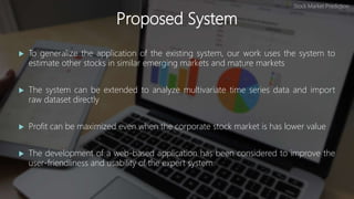 Stock Market Prediction using Machine Learning | PPTX