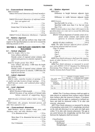 ACI-117-90 Standard Specifications for Tolerances for Concrete ...