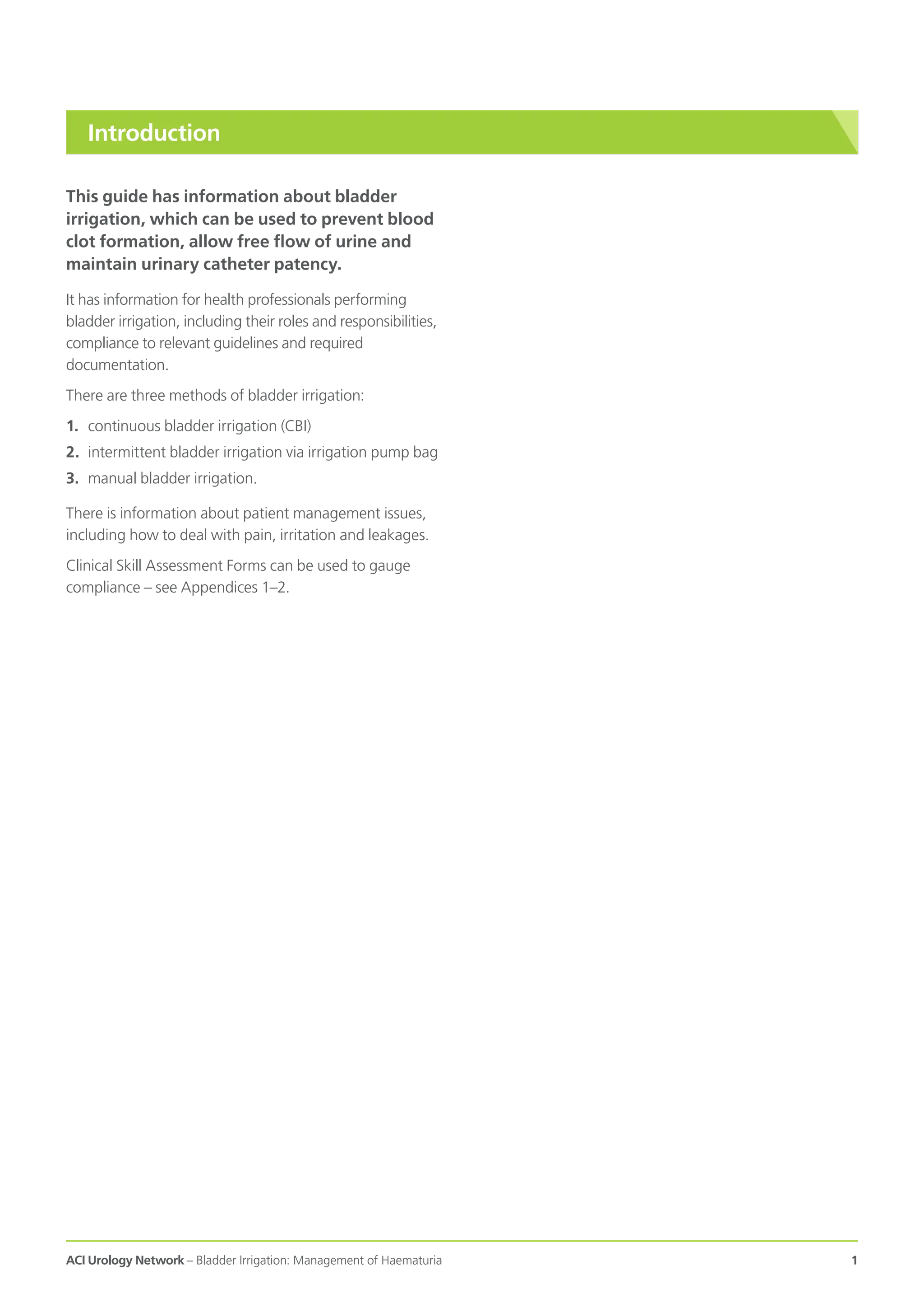 ACI-Urology-Bladder-Irrigation for medical students | PDF