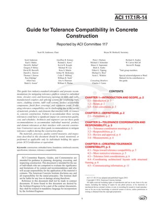 ACI 117.1R (2014) Guide for Tolerance Compatibility in Concrete ...
