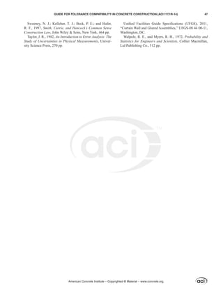 ACI 117.1R (2014) Guide for Tolerance Compatibility in Concrete ...