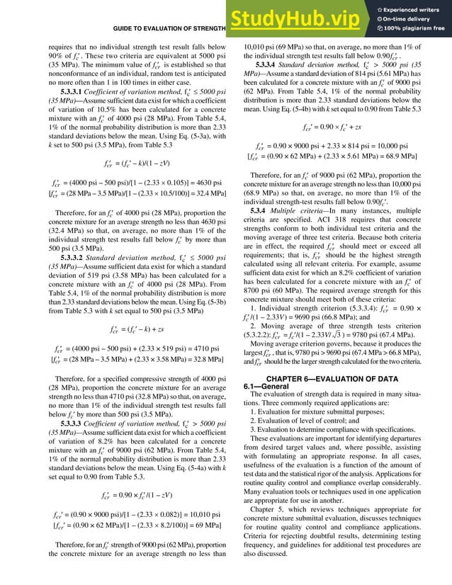 ACI 214R-11 Guide To Evaluation Of Strength Test Results Of Concrete ...