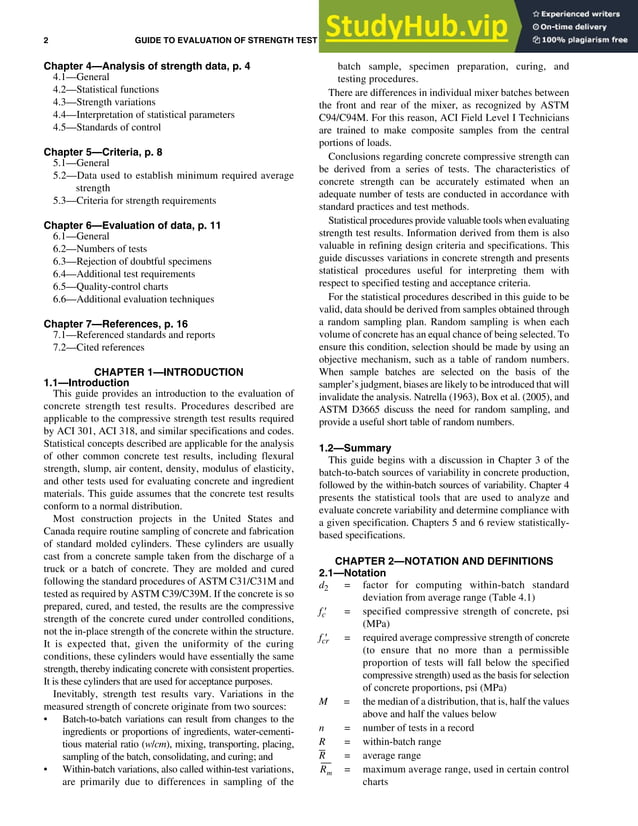 ACI 214R-11 Guide To Evaluation Of Strength Test Results Of Concrete ...