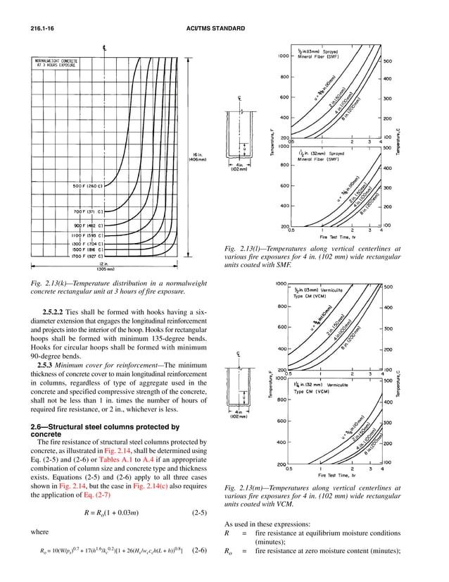 Aci 216.1 07 code requirements for determining fire resistance of ...