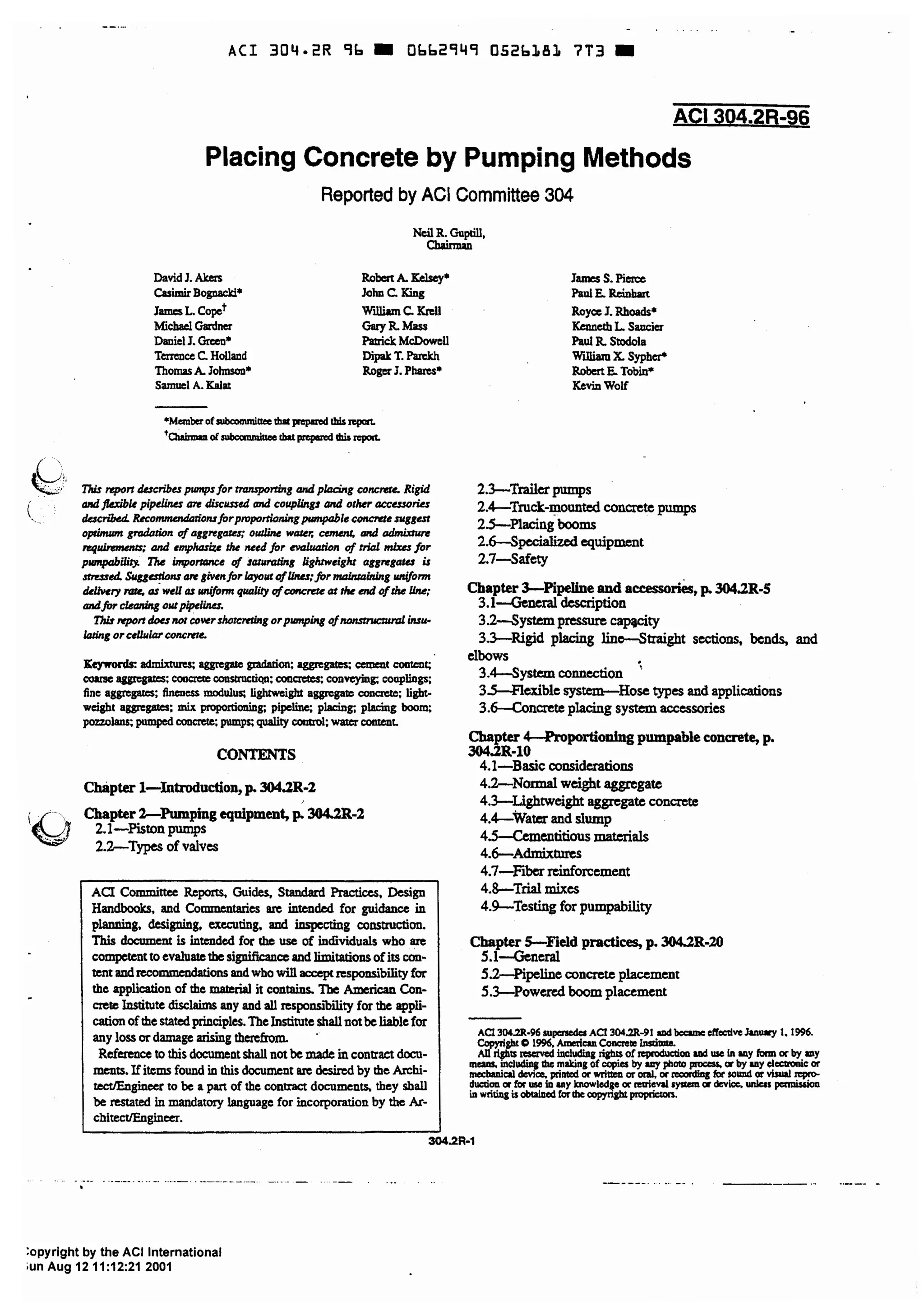 Aci 304.2 r 96 | PDF