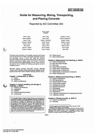 Aci 304 r 00 | PDF