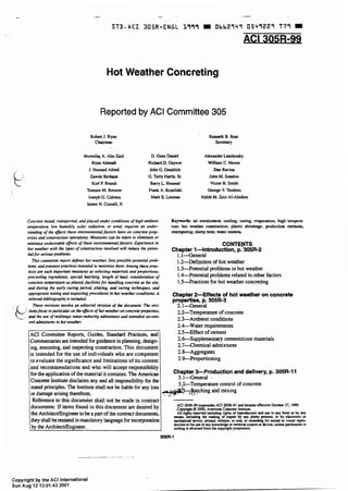 Aci 305 r 99 | PDF