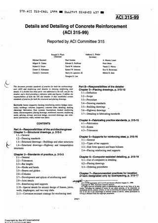 Aci 315 99 | PDF