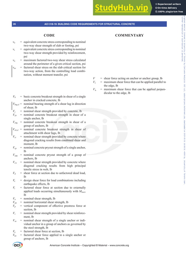 Aci 318 19 Building Code Requirements For Structural Concrete Pdf