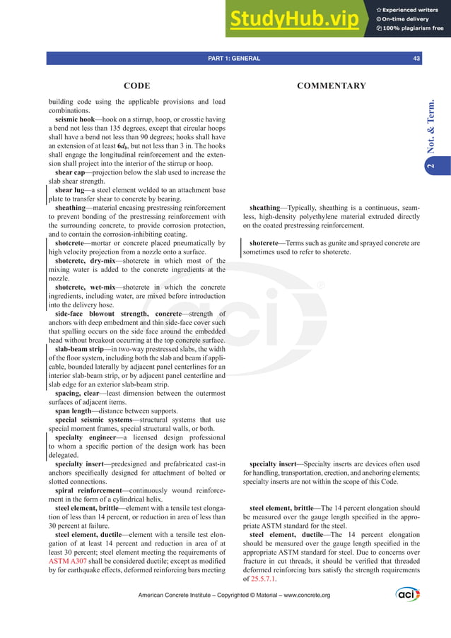 Aci 318 19 Building Code Requirements For Structural Concrete Pdf
