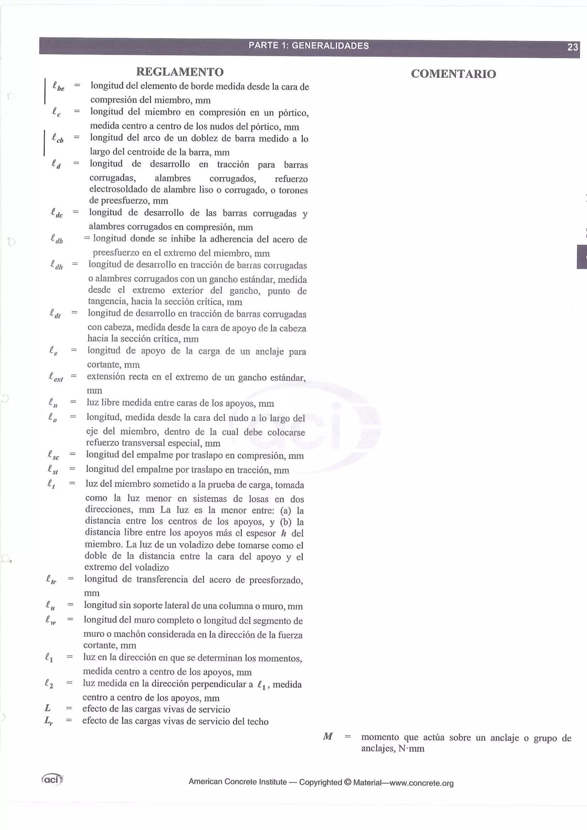 ACI 318 - 19 (Español-Sistema Internacional) | PDF