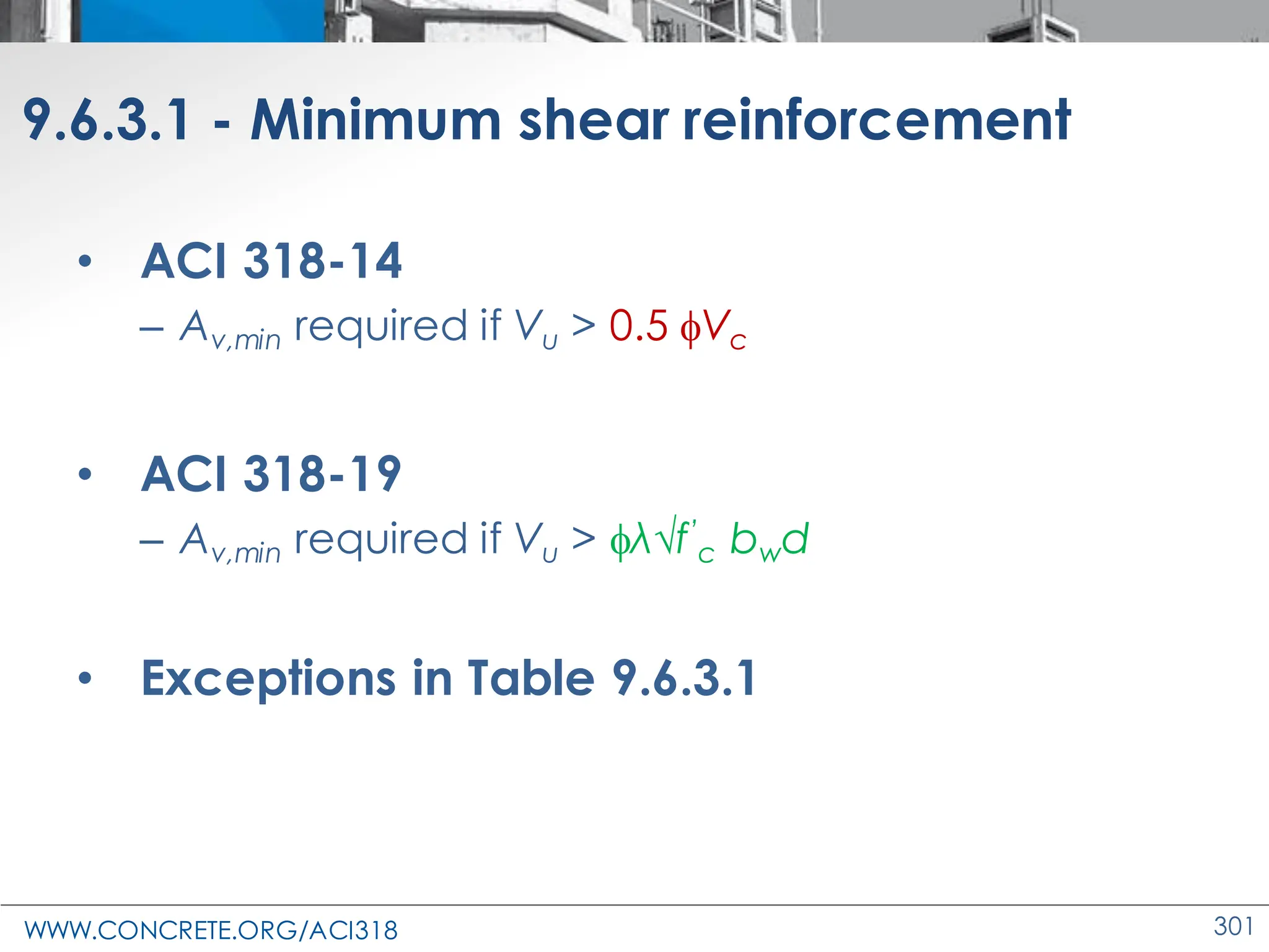 ACI 318-19 Presentation - changes to the concrete design standard | PDF