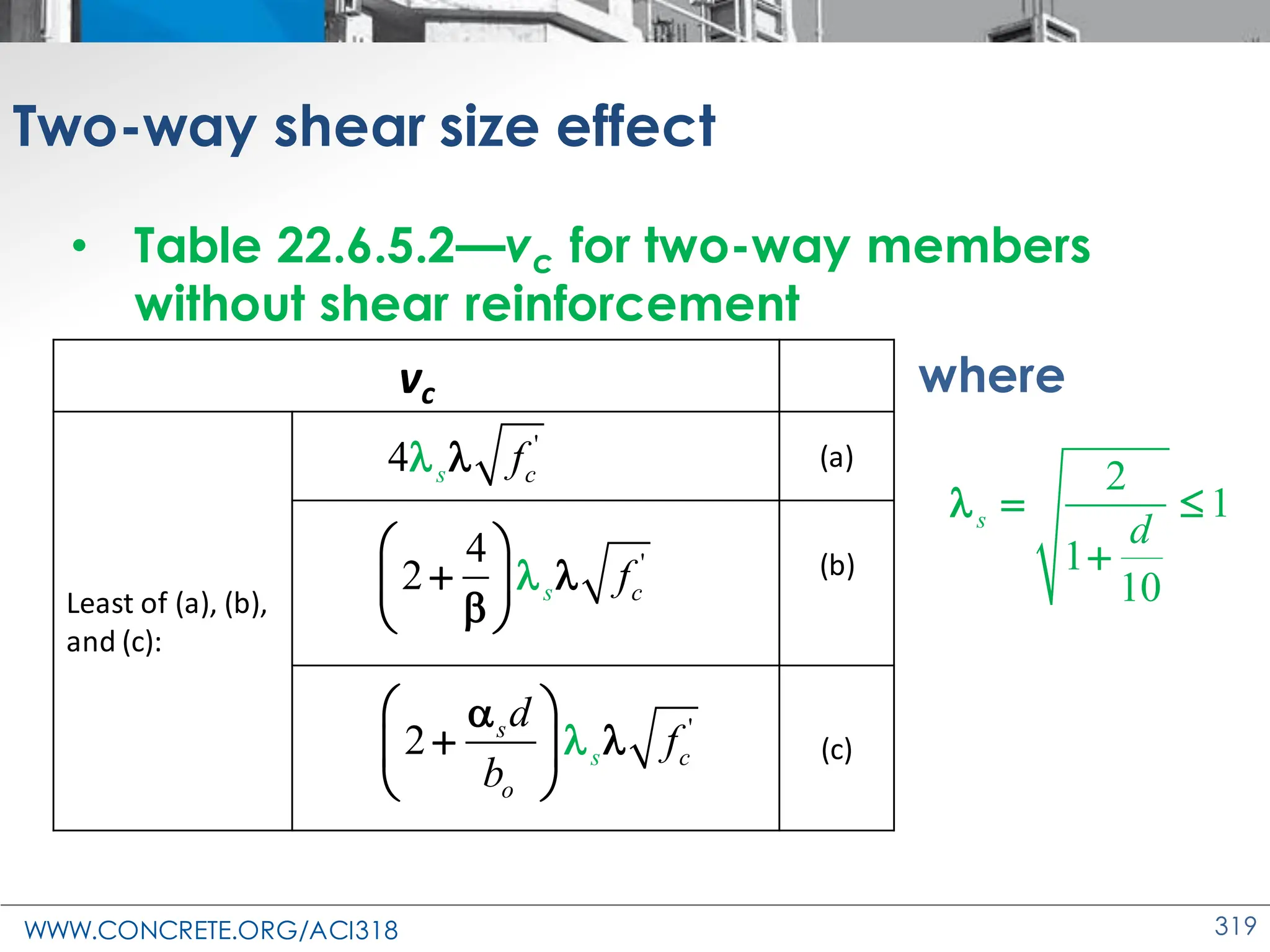 ACI 318-19 Presentation - changes to the concrete design standard | PDF
