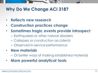 ACI 318-19 Presentation - changes to the concrete design standard | PDF