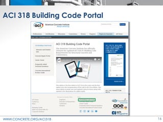 ACI 318-19 Presentation - changes to the concrete design standard | PDF