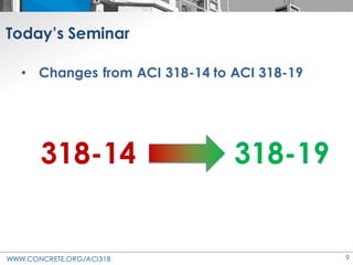 ACI 318-19 Presentation - changes to the concrete design standard | PDF