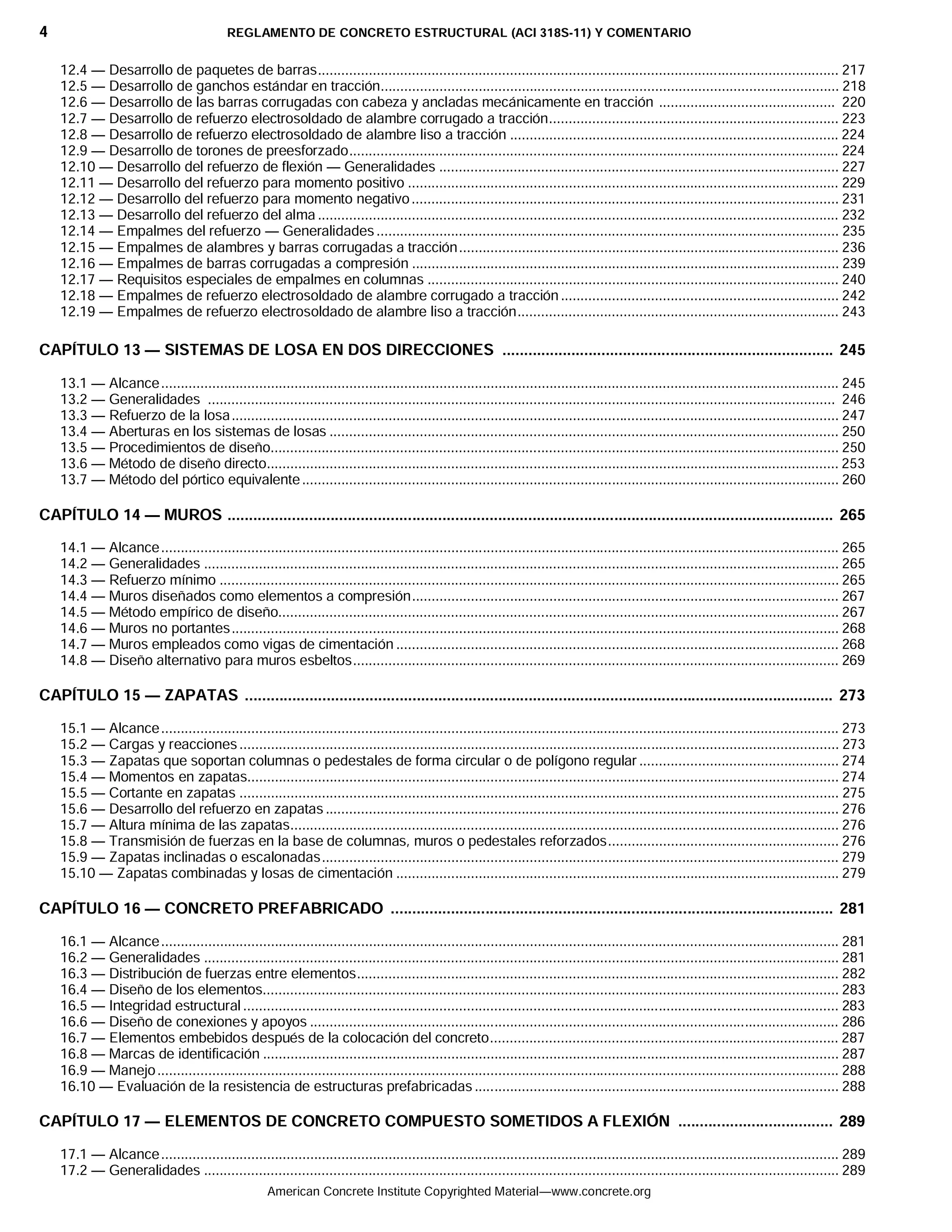 ACI 318S-11 (Español-Sistema Metrico) | PDF