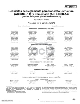 ACI 318S -14 (Español - Sistema Metrico) | PDF