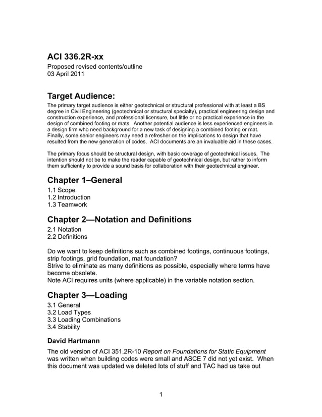 Aci 336 agenda | PDF