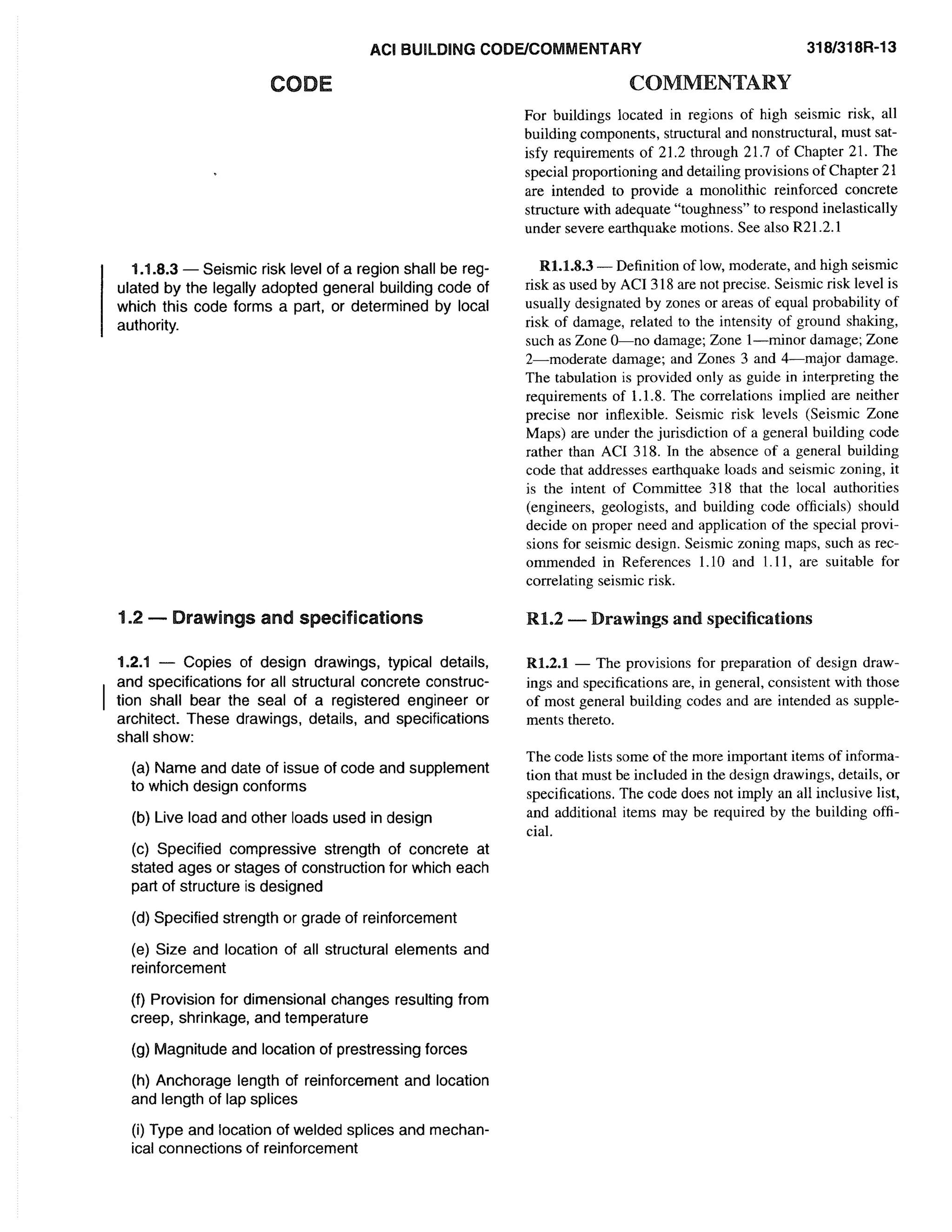 American Concrete Institute ACI 318 Codes | PDF