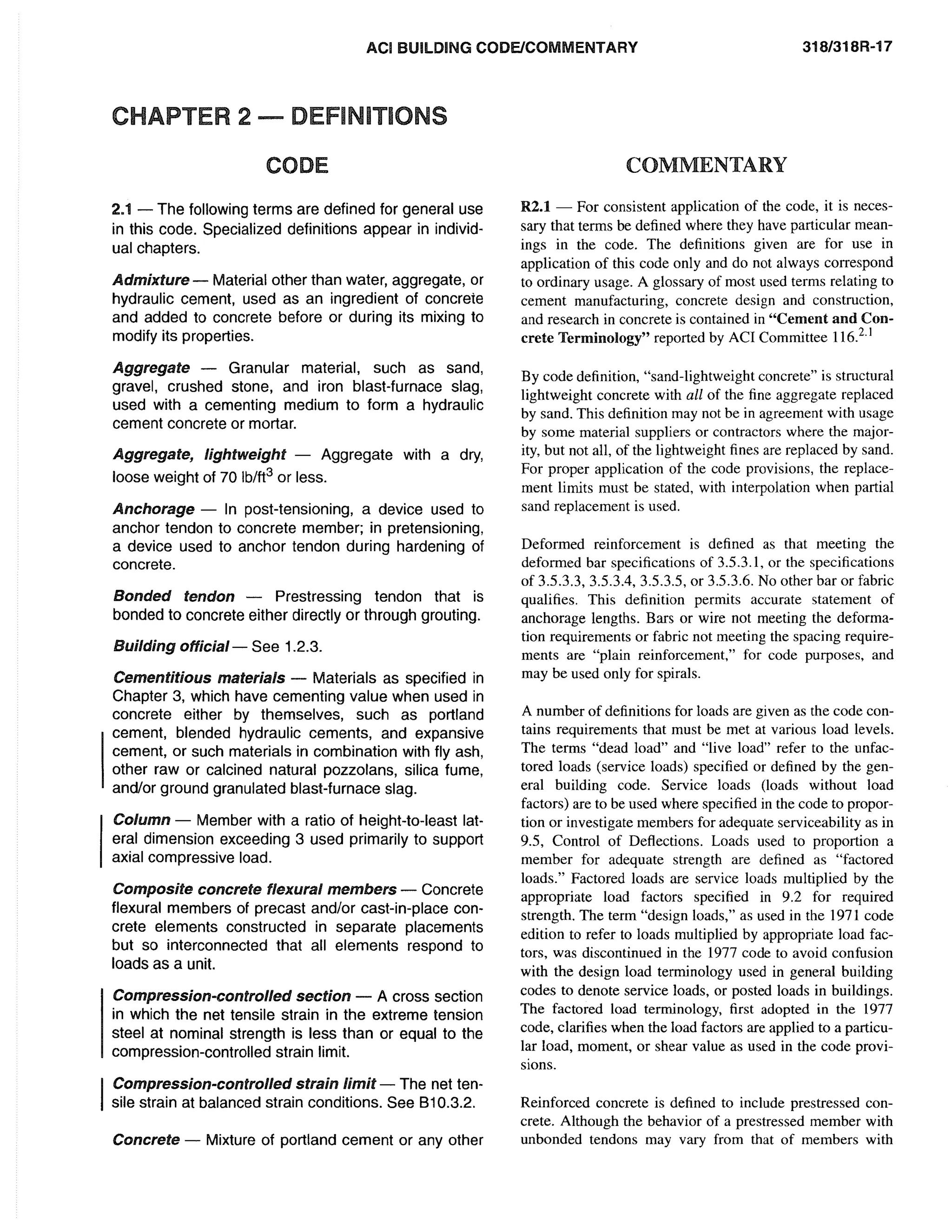 American Concrete Institute ACI 318 Codes | PDF