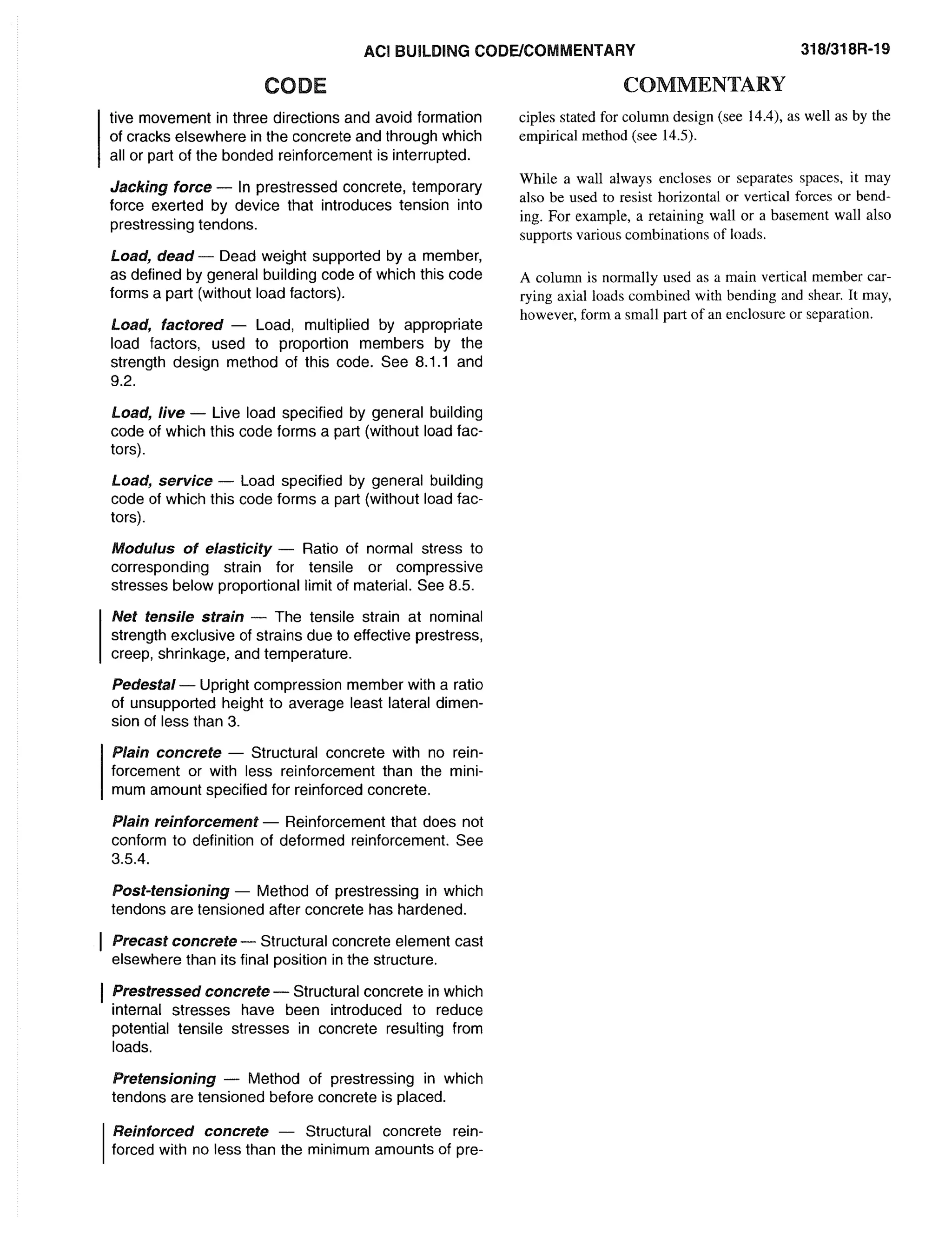 American Concrete Institute ACI 318 Codes | PDF