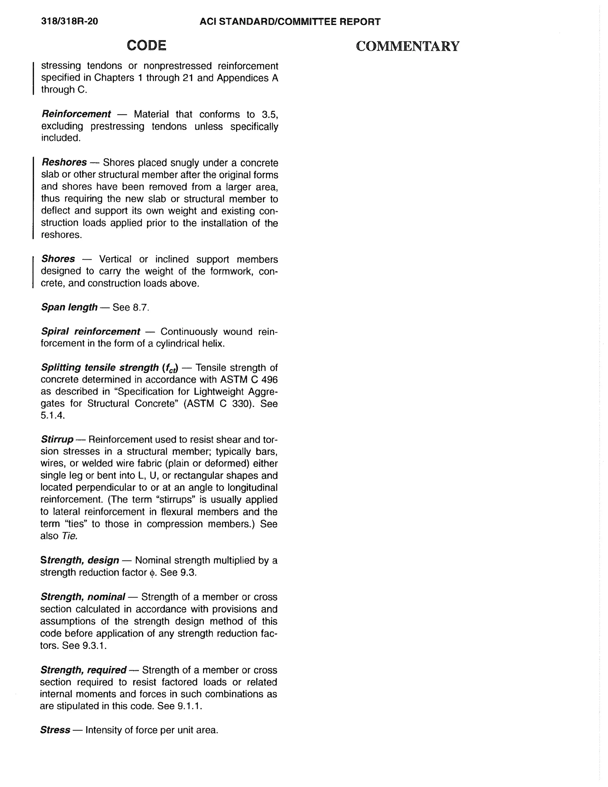 American Concrete Institute ACI 318 Codes | PDF
