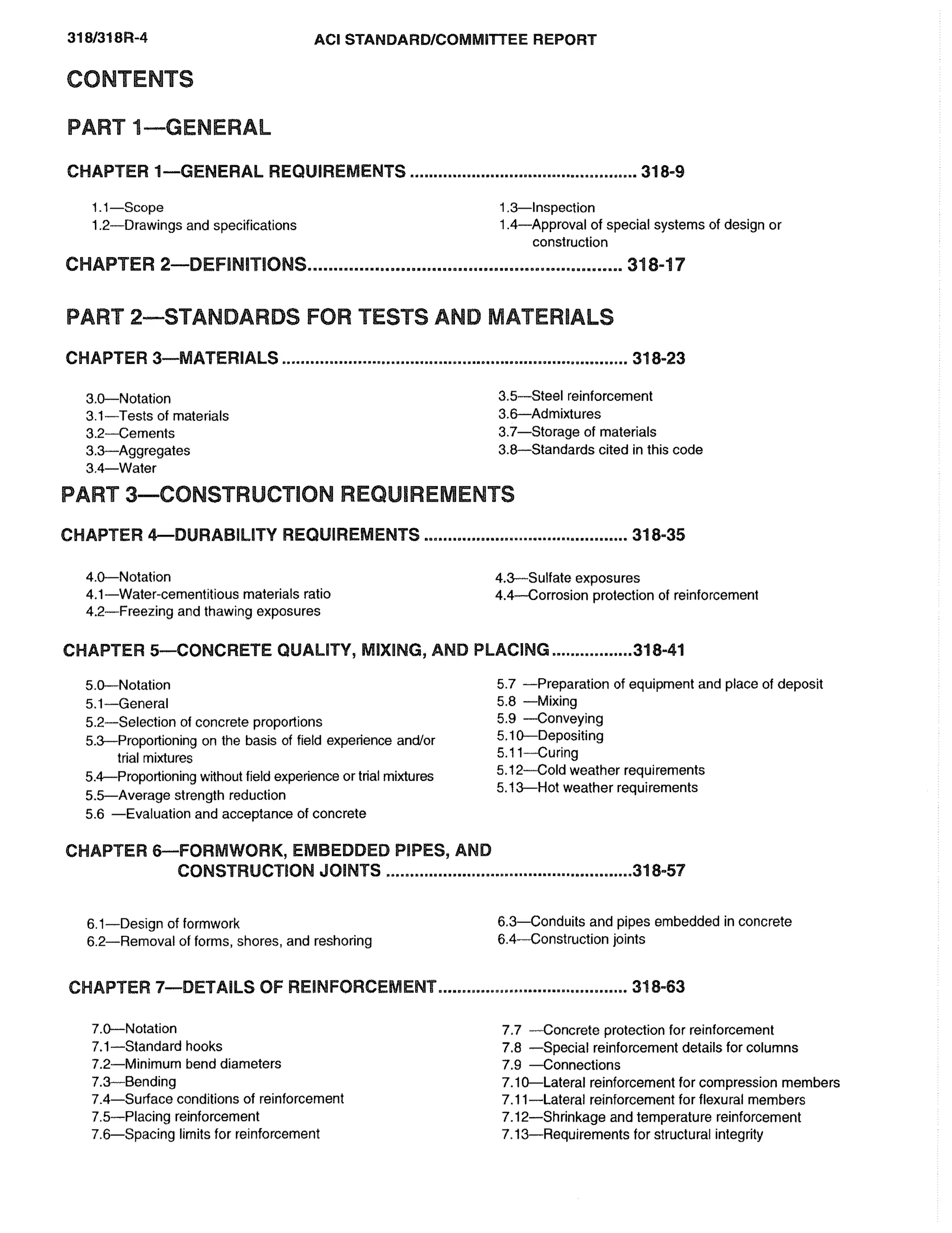 American Concrete Institute ACI 318 Codes | PDF