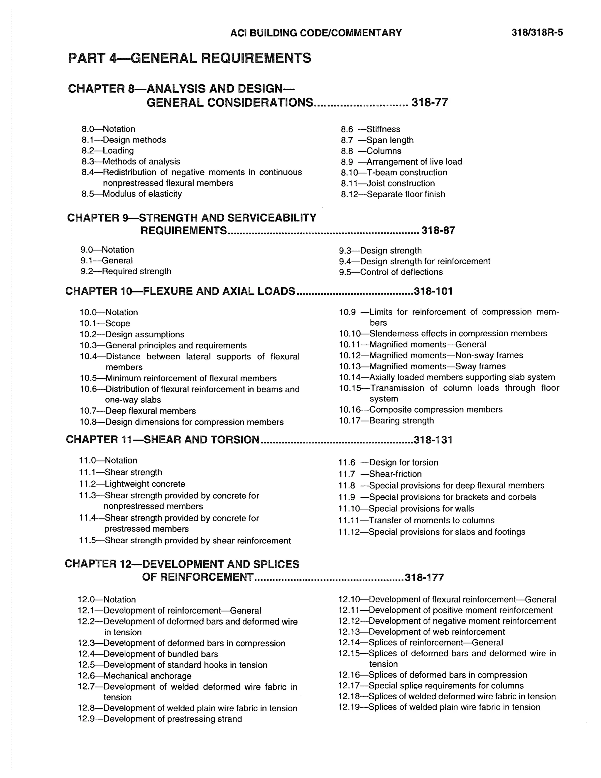 American Concrete Institute ACI 318 Codes | PDF