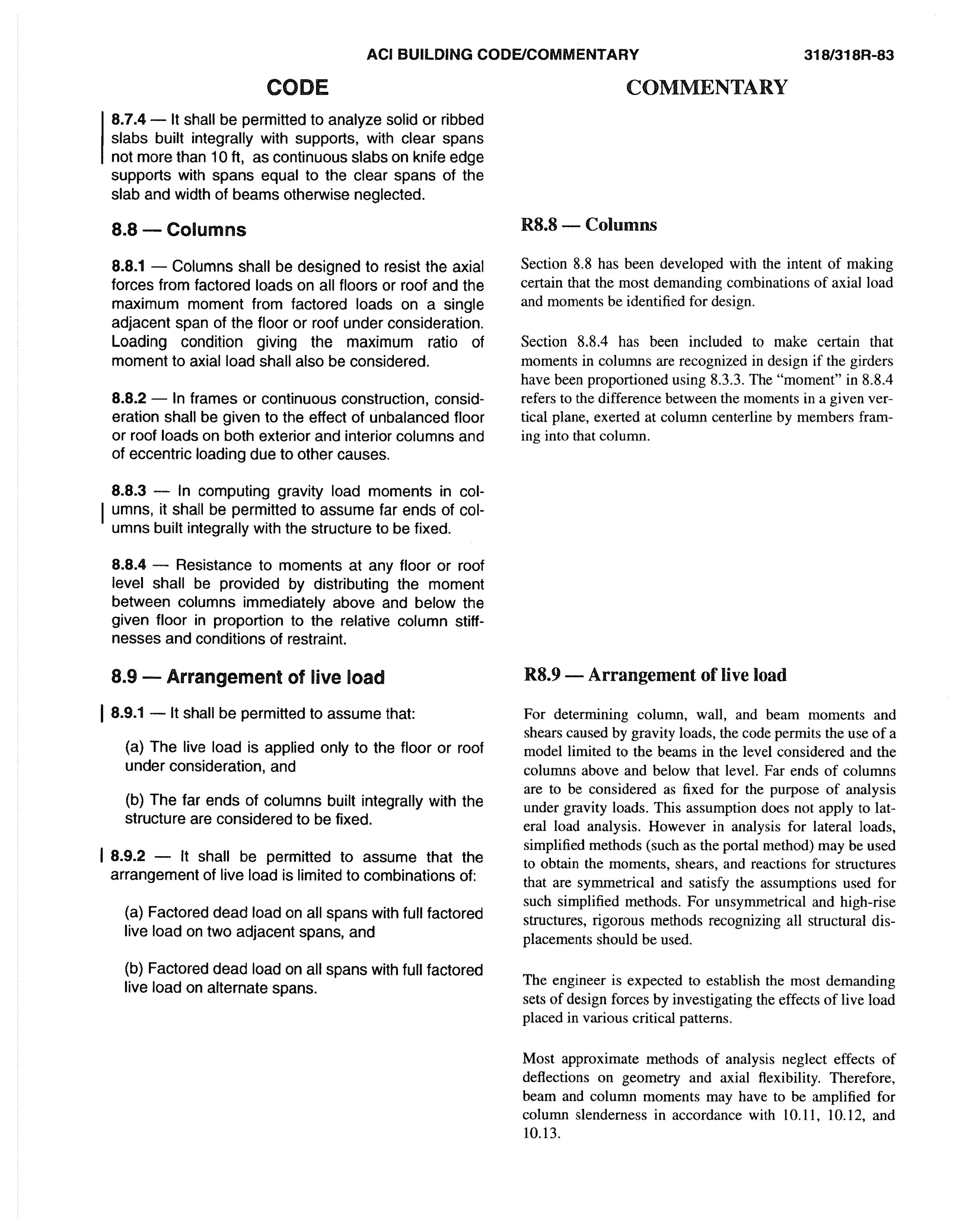 American Concrete Institute ACI 318 Codes | PDF