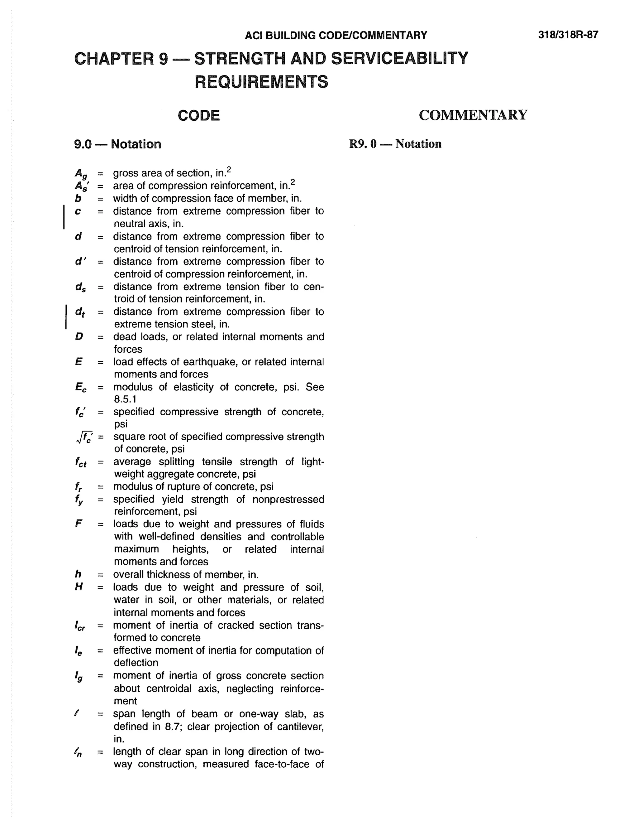 American Concrete Institute ACI 318 Codes | PDF