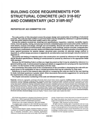 American Concrete Institute ACI 318 Codes | PDF