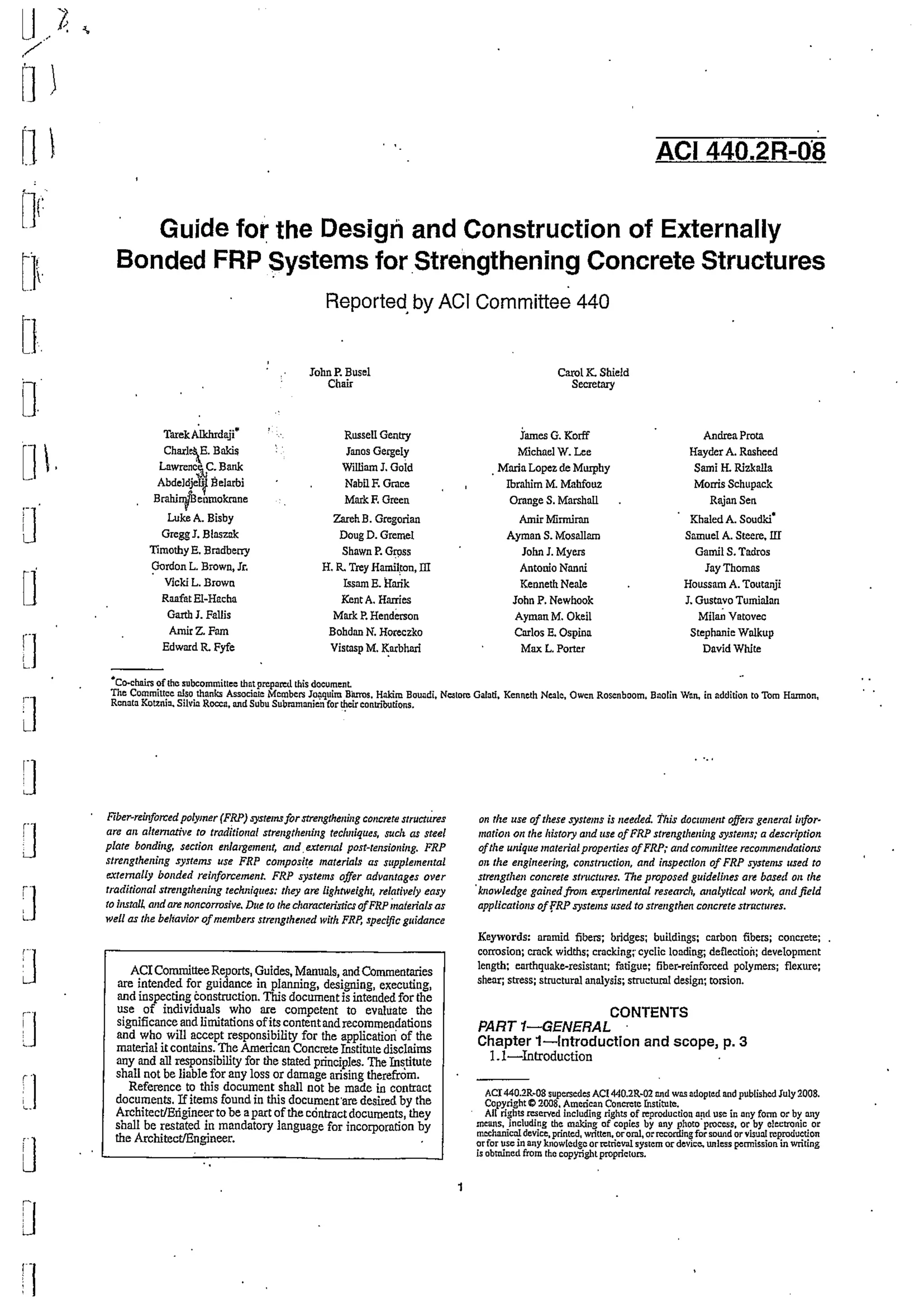 ACI 440.2R-08 Guide for the design and construction of externally ...