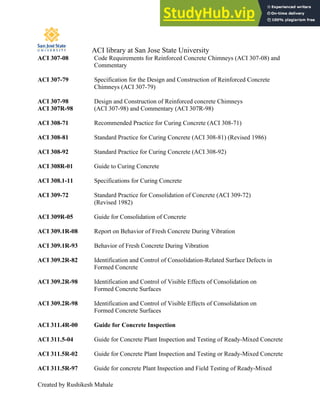 ACI Books List | PDF