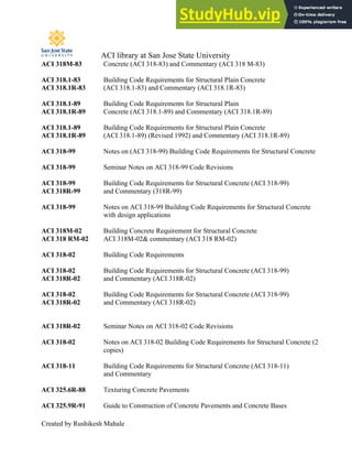 ACI Books List | PDF