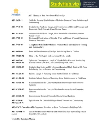 ACI Books List | PDF