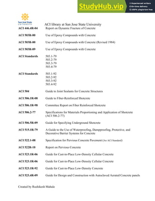 ACI Books List | PDF