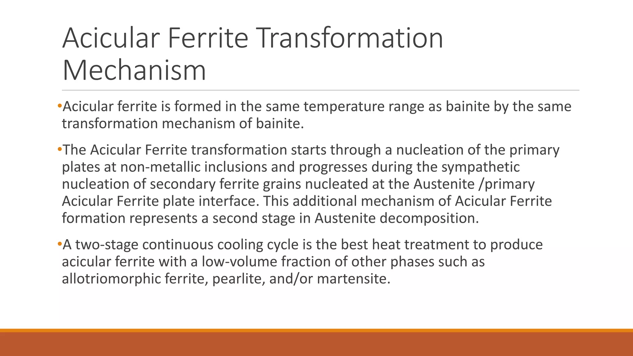 Acicular ferrite transformation | PPTX