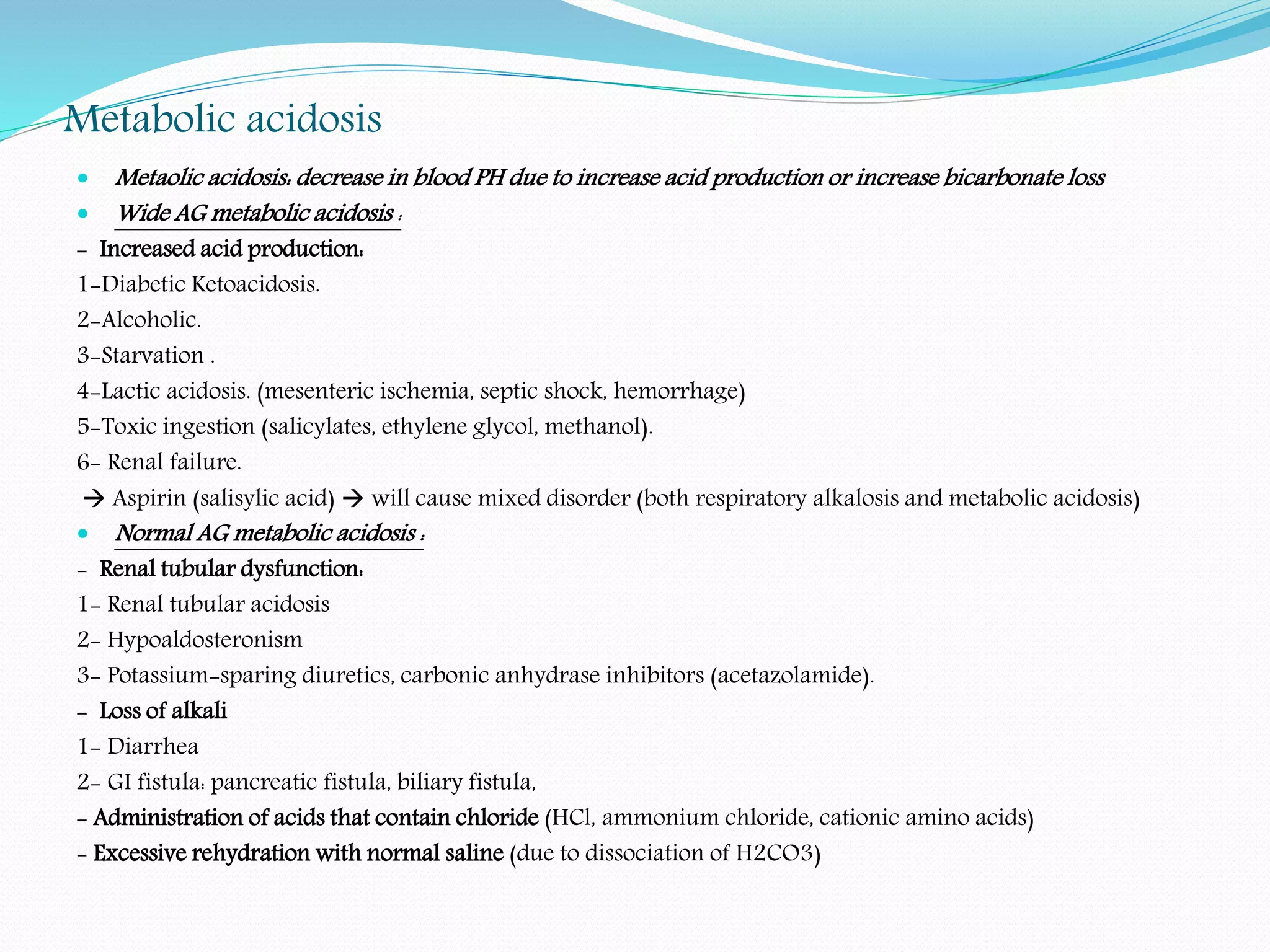 Acid-base disorders | PPTX