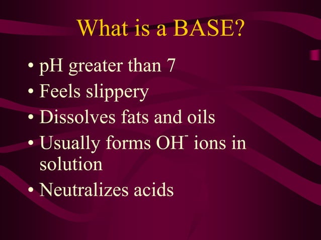 Acid-Base-Salts SAMPLE PRESENTATION FOR THE HEALTH SCIENCE STUDENT FOR ...